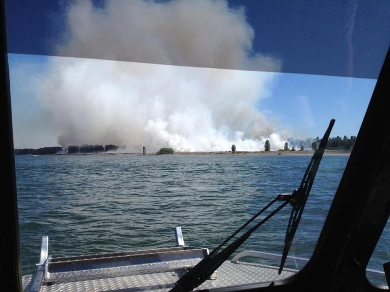 Gov Islands on fire, 42nd st boat ramp is being used to shuttle ...